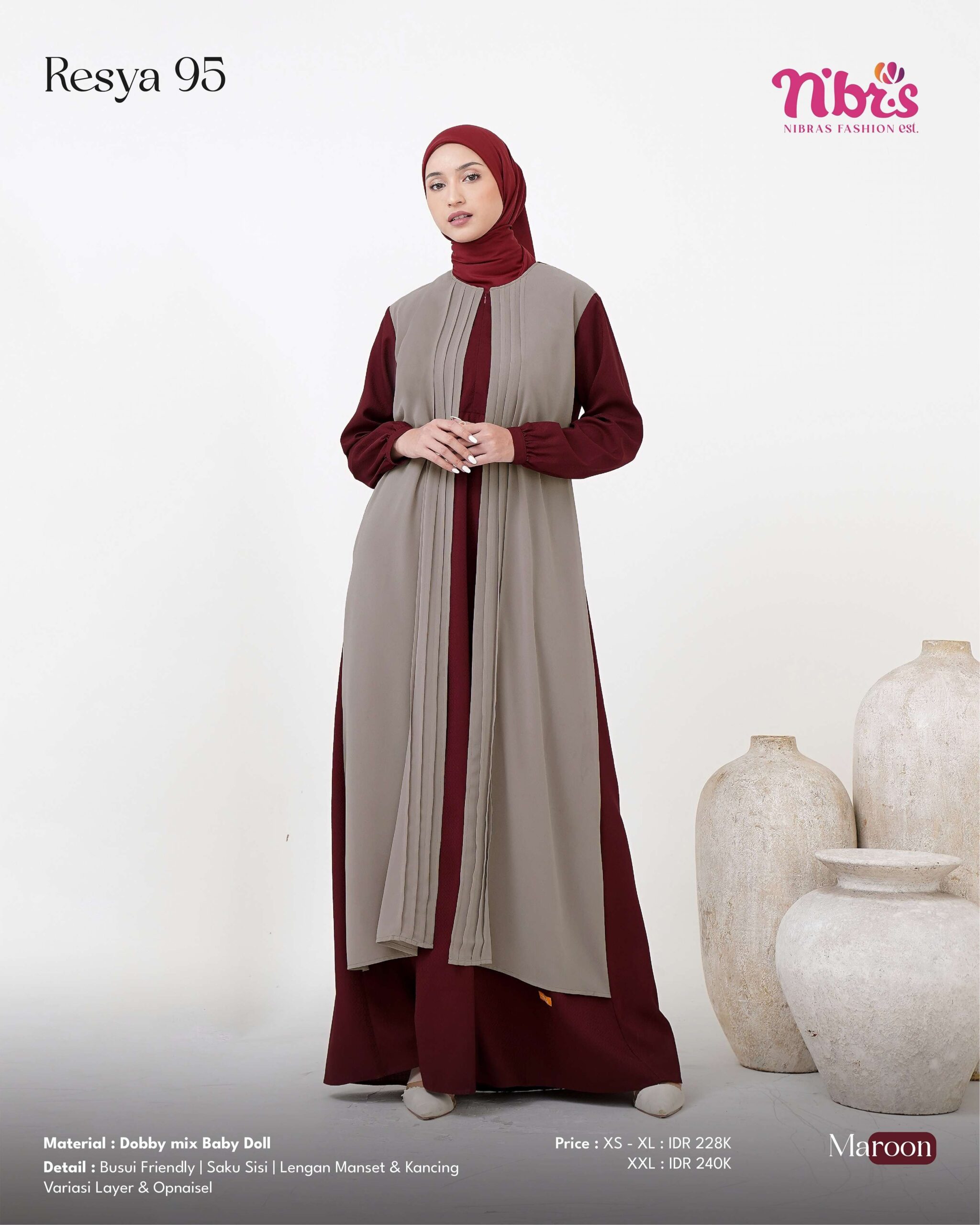 NIBRAS Gamis Dewasa RESYA 95 - BLONJO.ID