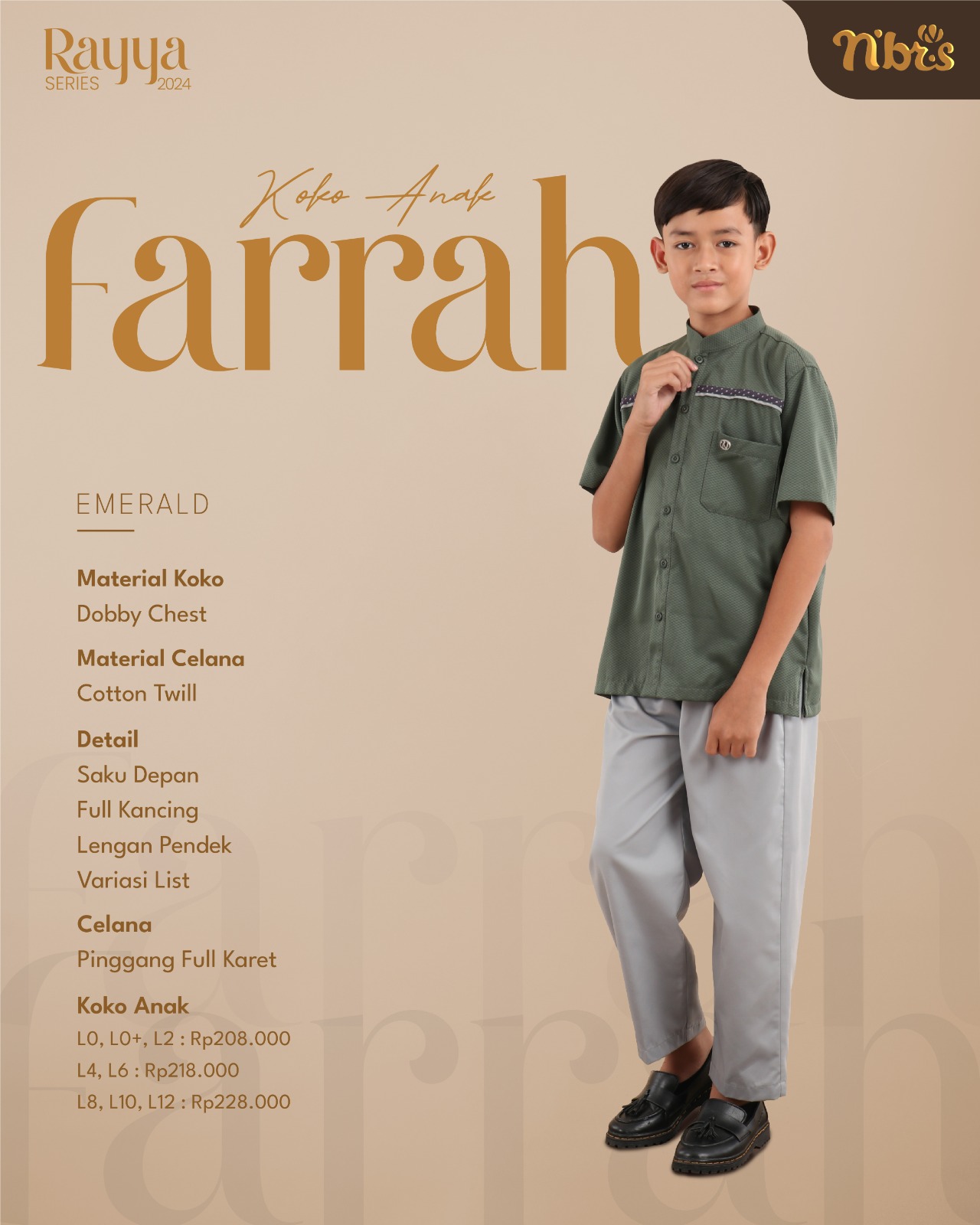 NIBRAS Koko Anak FARRAH - BLONJO.ID